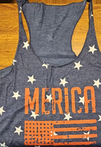 NWOT Ladies Large Razorback Tank Top "MERICA" | eBay