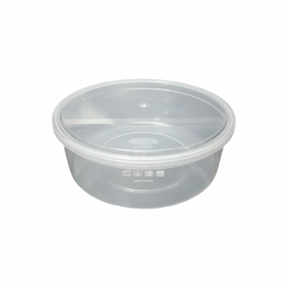 Clear Plastic Food Containers with Secure Lids Round Bowl Meal Prep ...
