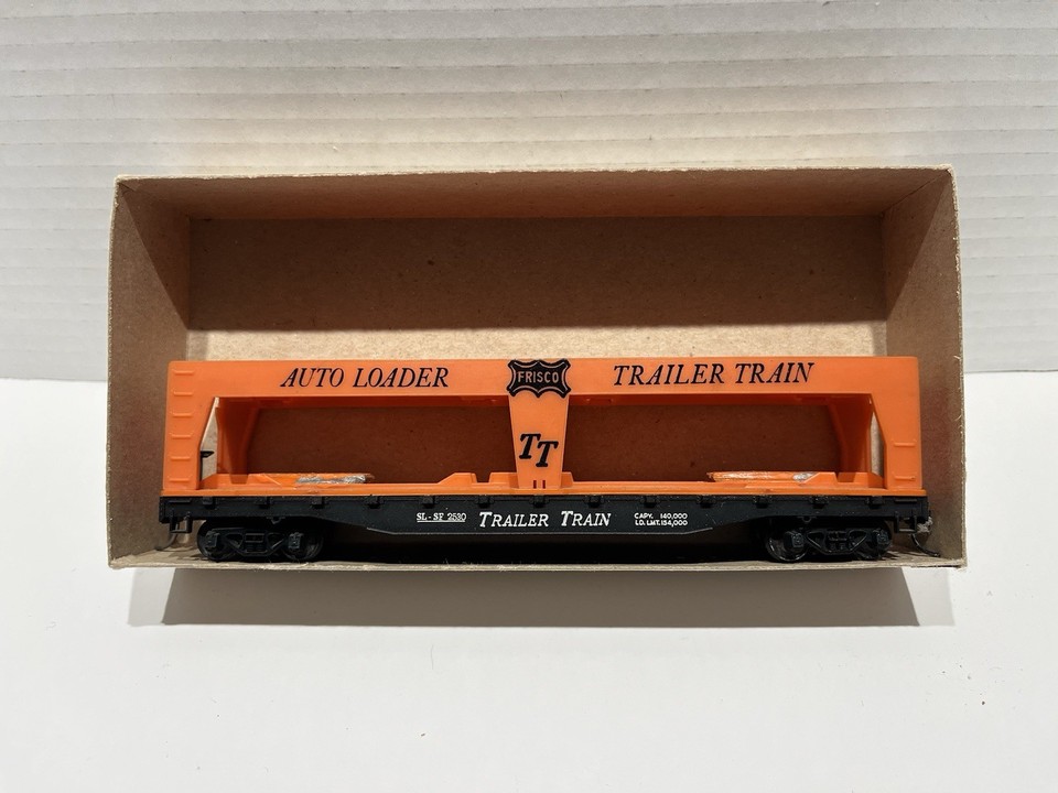 TYCO Auto Loader Trailer Train Car SL SF 2530 HO Scale Model Railroad W ...