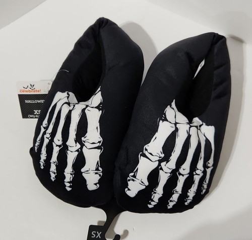 Skeleton Feet Halloween Adult XS(W5-6/M3-4) Unisex Slippers ...