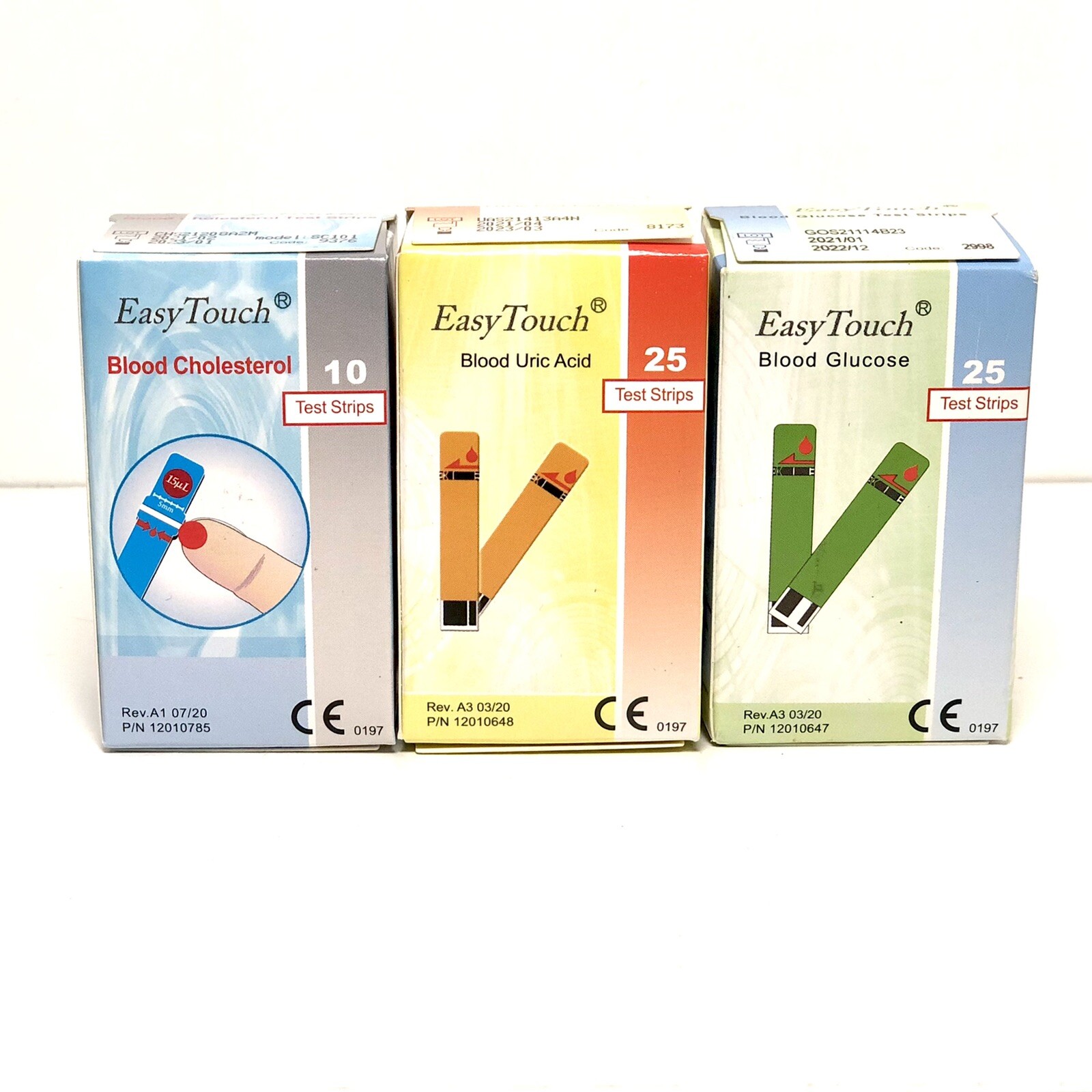 Easy Touch GCU Test Strips For Blood Glucose, Cholesterol, or Uric Acid ...