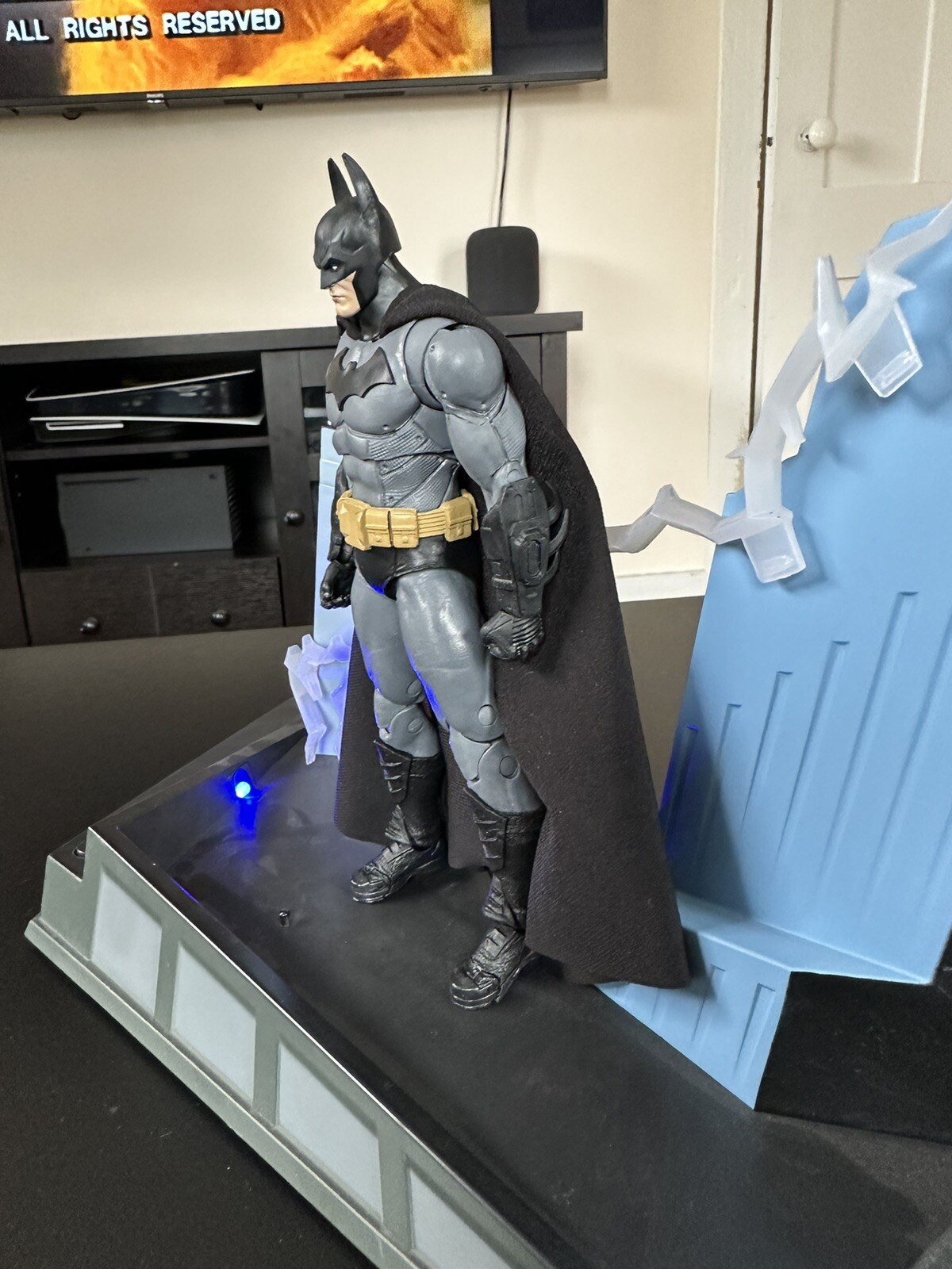 Custom BATMAN ARKHAM CITY Cloth Cape For 1:12 Figure Mcfarlane Cape ...