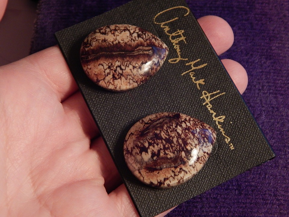 ANTTHONY ANTHONY MARK HANKINS, Designer Clip Earrings, Teardrop Faux ...