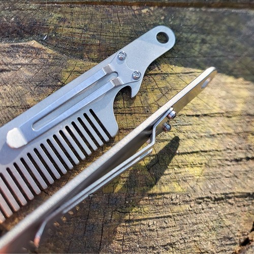 EDC Titanium Alloy Multifunction Tool Men Comb Hair And Beard Pocket ...