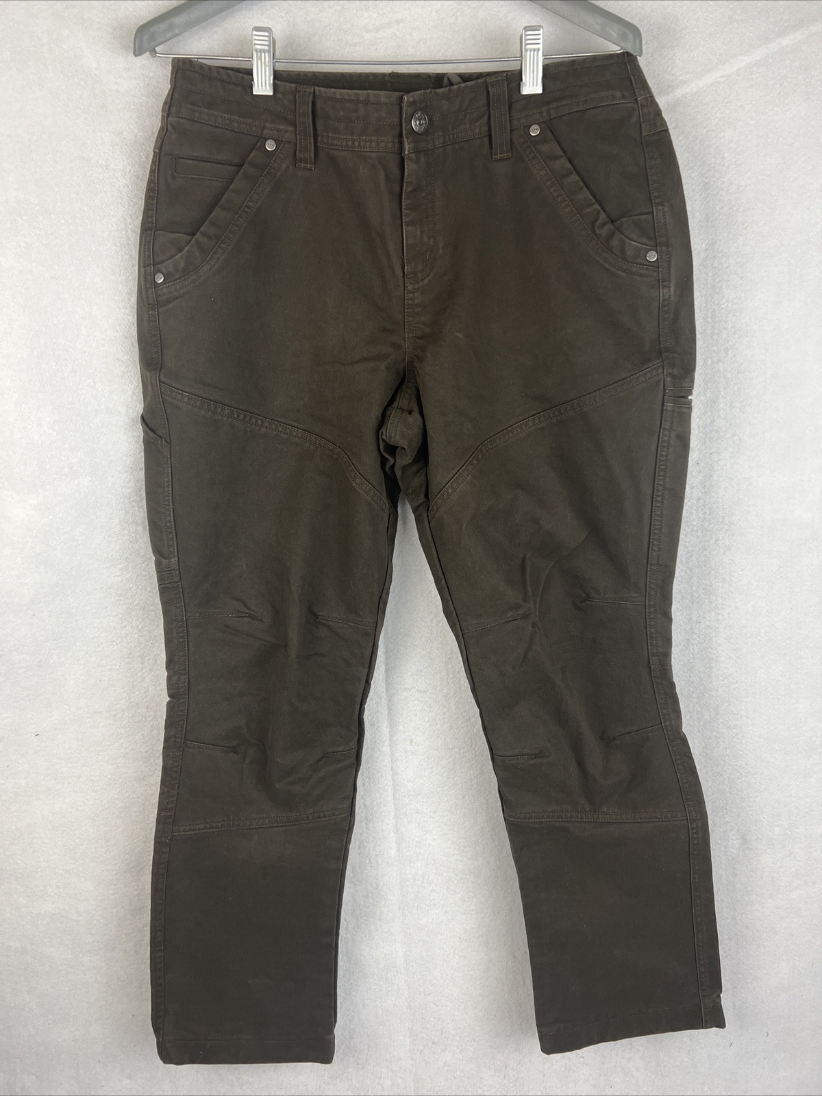 Kuhl Pants Womens Sz 10 Short Rydr Pants In Espresso Brown Chino | eBay