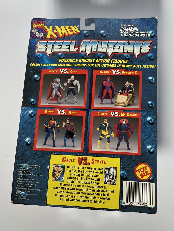 X-men Steel Mutants Cable VS Stryfe Set Metal Action Figure Toy Biz ...
