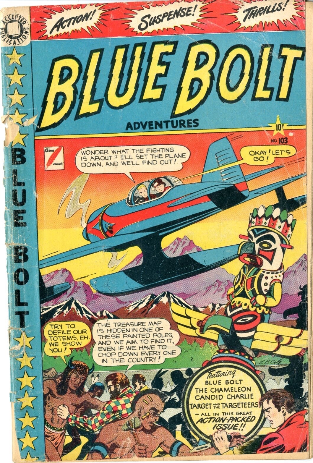 Blue Bolt # 103 GOOD Feb. 1950 The Chameleon App. L.B. Cole cover | eBay