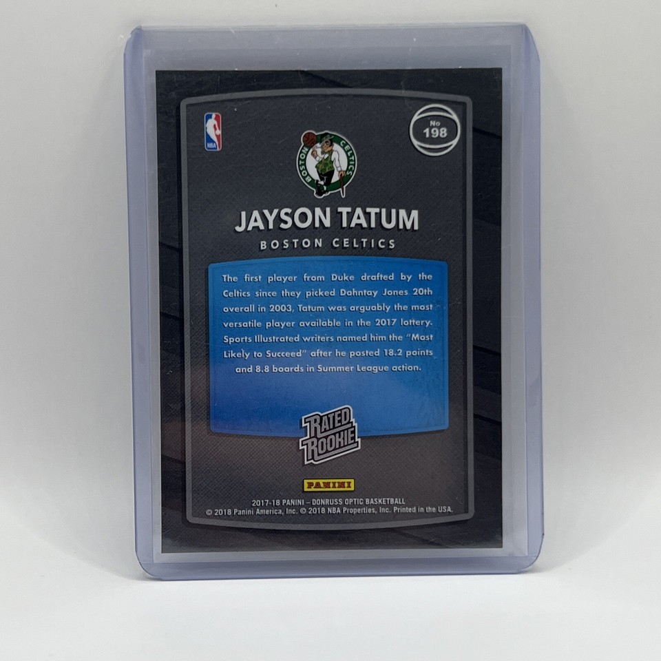 JAYSON TATUM 2017-18 DONRUSS OPTIC RATED ROOKIE RED YELLOW RC 🥵🥵🥵 | eBay