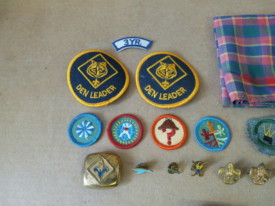 Vintage Lot of Boy & Girl Scout, Webelos, Patches, Pins & Scarf | eBay