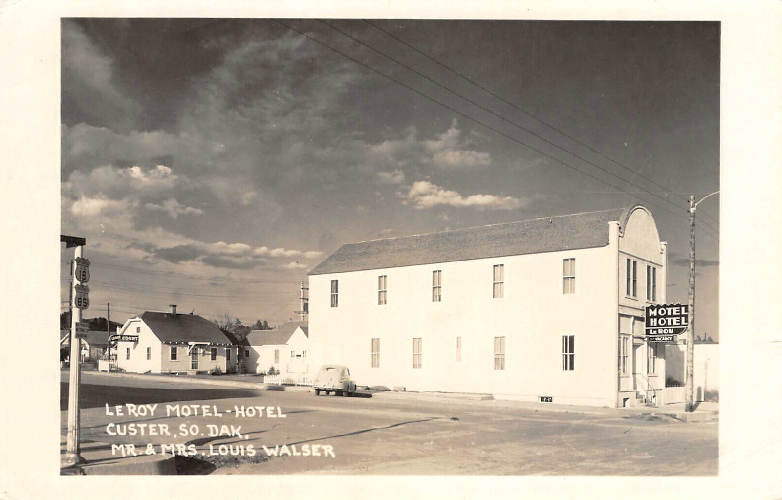 RPPC Leroy Motel-Hotel Custer, South Dakota Louis Walser Vintage ...