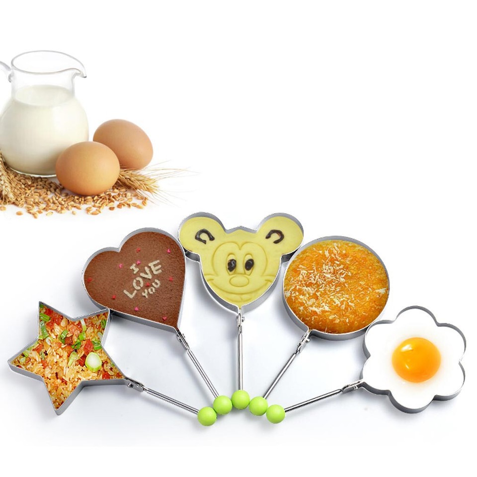5pcs/Set Egg Mold Pancake Mould Ring Fried Cooking Shaper Kitchen Tools ...