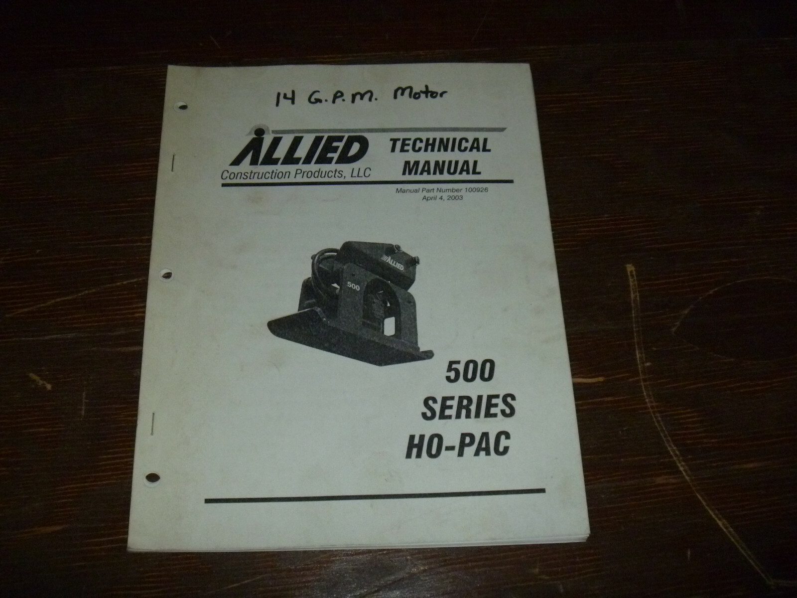 Allied 500 Series HO-PAC Compactor Shop Service Repair Manual | eBay