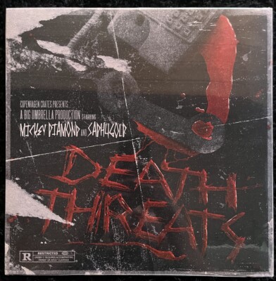 MICKEY DIAMOND X SADHUGOLD Death Threats Vinyl LP Alt Art Puddle Clear ...