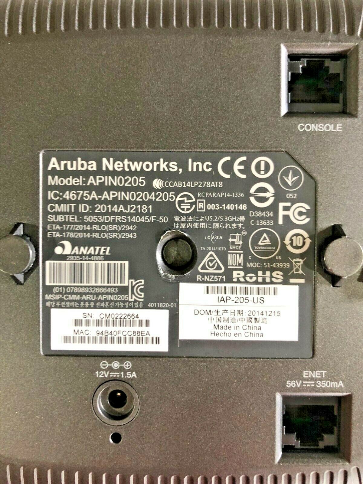 Aruba Networks - APIN0205 - WIRELESS ACCESS Point - NEW | eBay