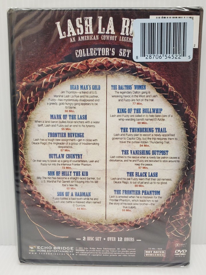 Lash La Rue DVD An American Cowboy Legend - 12 Movies Collectors Set ...