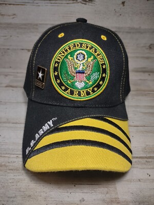 United States Army Embroidered Patch Baseball Hat Cap w/ Enamel Pin ...