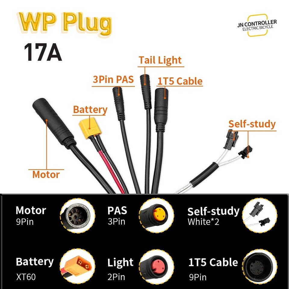 Ebike 24V-48V 17A 26A 30A 3-Mode Sine Wave Controller Colour LCD ...