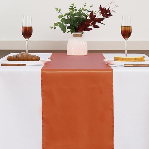 10 Pack Terracotta Table Runners for Tables Satin Table Runners 12 x ...