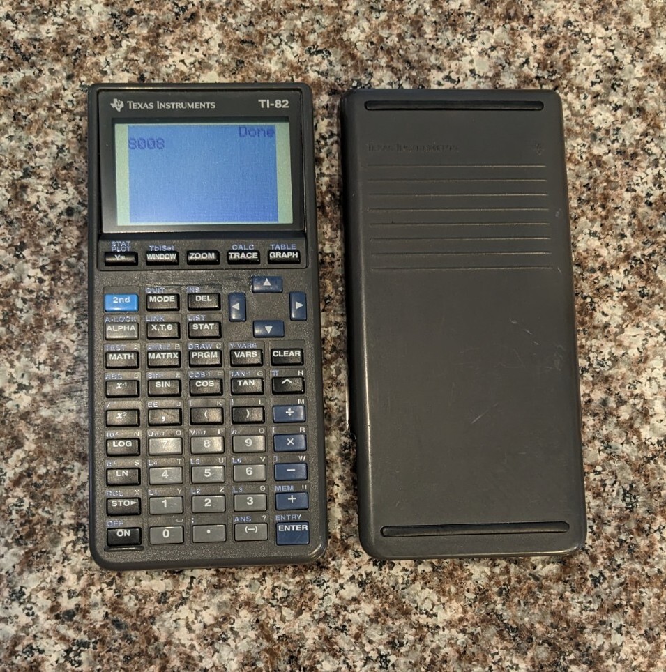 Texas Instruments TI 82 Graphing Calculator With Cover - Tested And ...