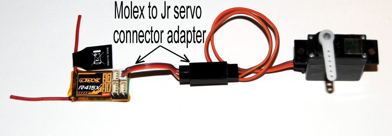 4 X Molex Micro 3 pin Servo Connector to JR type Male Servo Connector 1 ...