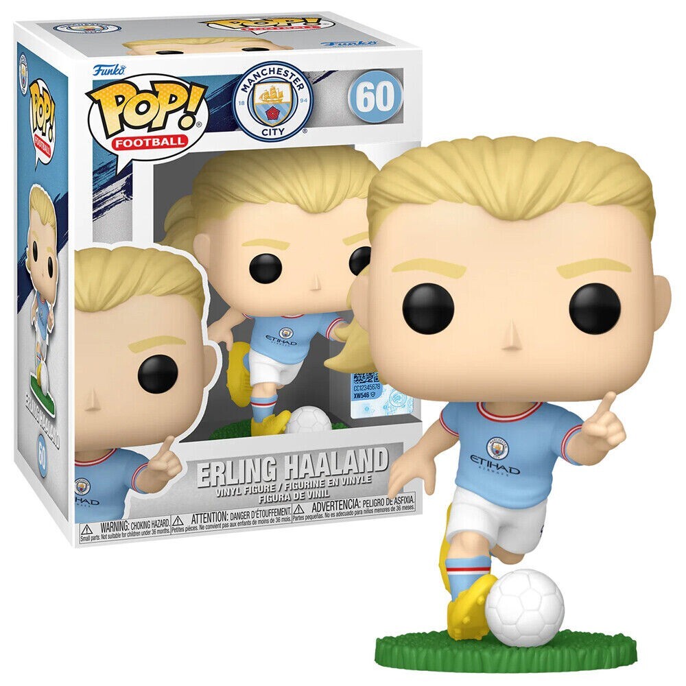 MANCHESTER CITY ERLING HAALAND 3.75" POP FOOTBALL VINYL FIGURE FUNKO 60 ...