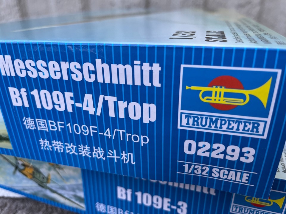 TRUMPETER # 02293 1/32nd SCALE MESSERSCHMITT Bf 109 F-4 TROP MODEL KIT ...