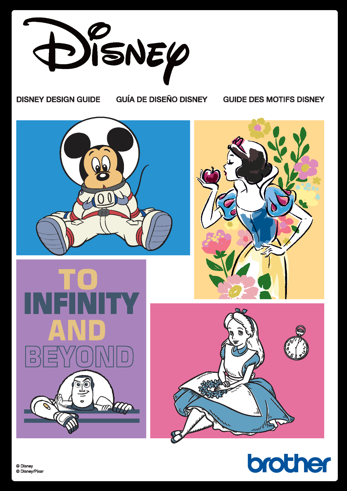 Brother Innov-is 2850D Embroidery Disney Design Guide Coil Bound 12 ...