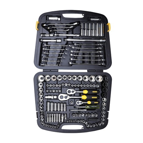 150 Piece STANLEY 94-181 Master Hand Tool Kit Set with Tool Box Yellow ...