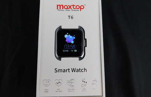 Maxtop T6 Smartwatch - Blood Oxygen, Heart Rate, Black Strap | eBay