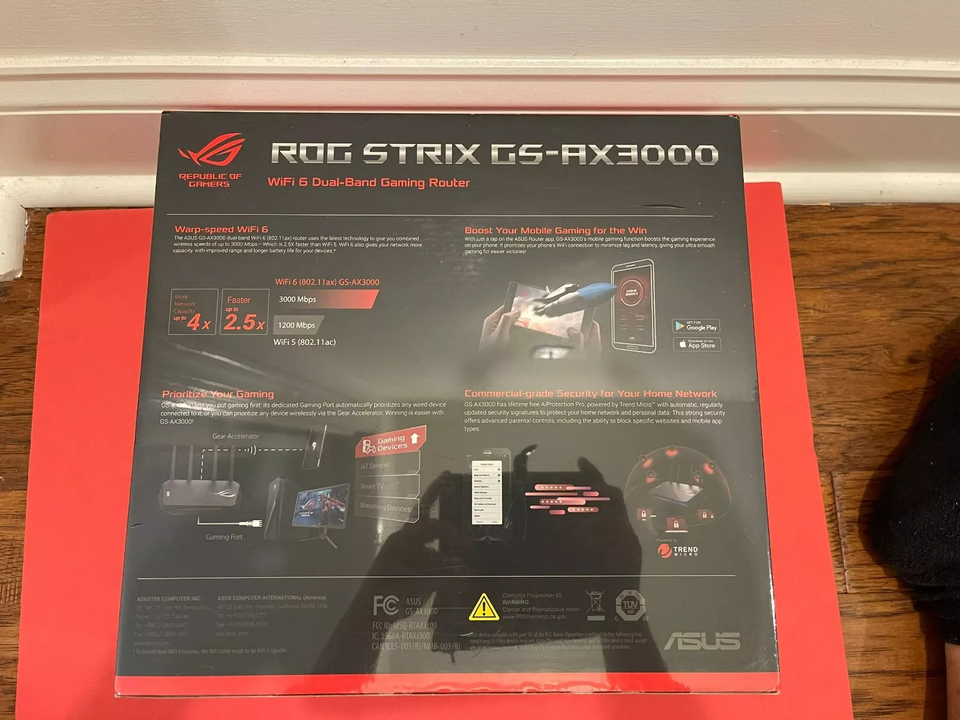 Brand New- ASUS ROG STRIX GS-AX3000 WiFi 6 Dual Band Gaming Router ...