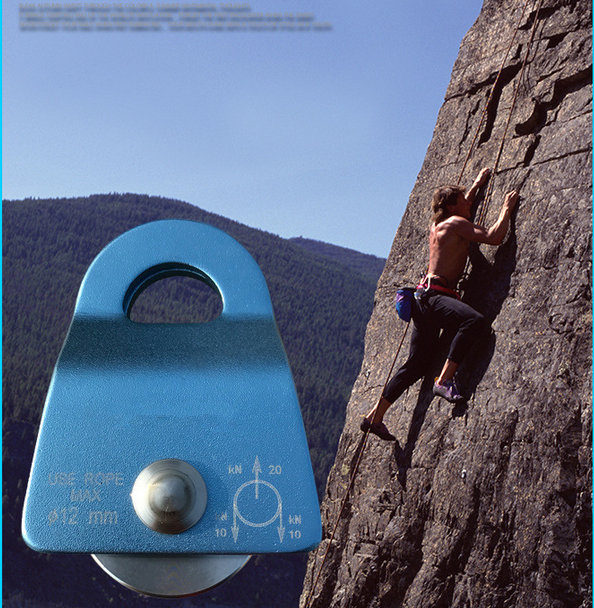 Outdoor Zipline Rescue Lifting Rock Climbing Fixed Rope Pulley ...