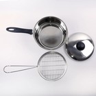 Stainless Steel Chip Pan Deep Cooking Fryer Pot Frying Basket Saucepan ...
