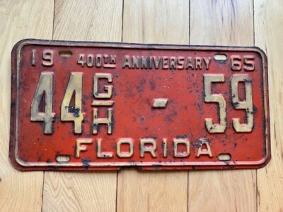 1965 Florida License Plate | eBay
