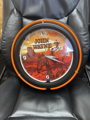 John Wayne Double Neon Clock | eBay