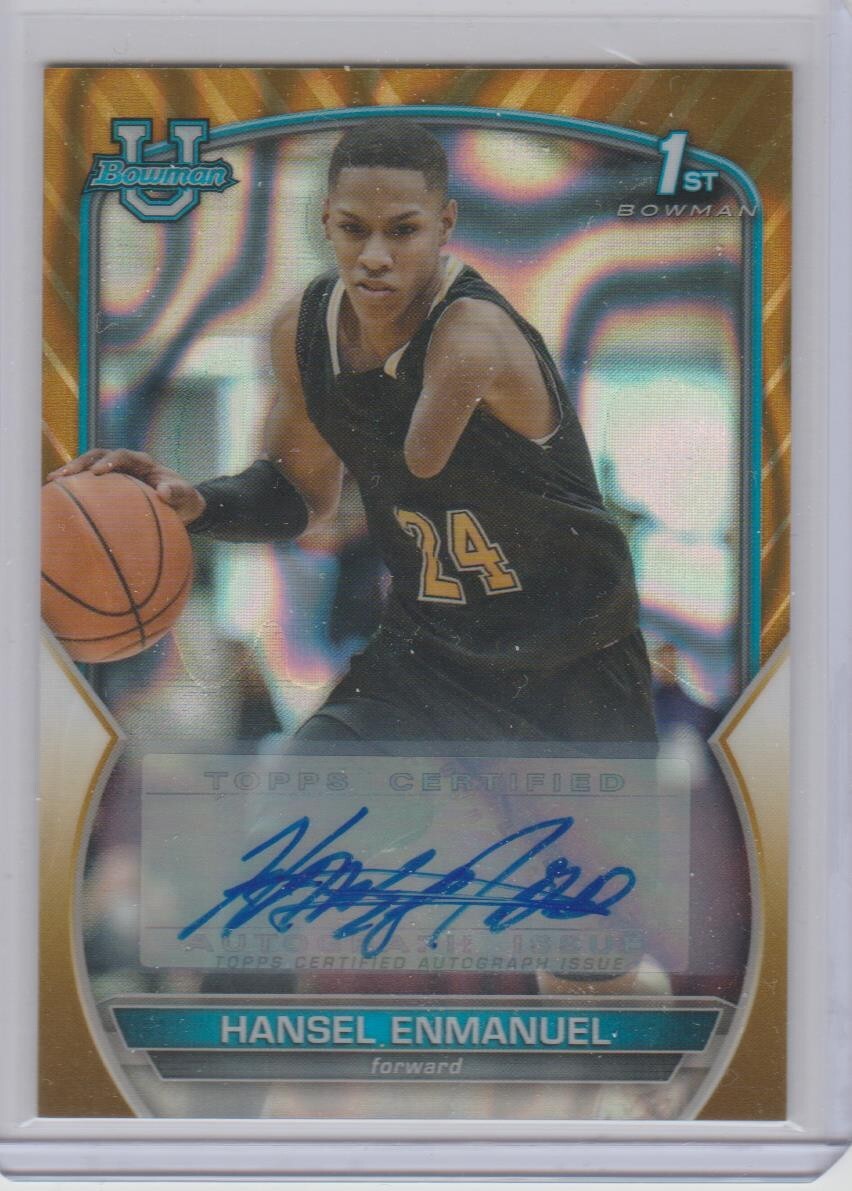 HANSEL ENMANUEL 2022-23 Bowman Chrome U. 1st BOWMAN PROSPECT RC#52 GOLD ...