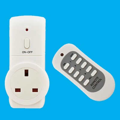 1x Wireless UK Plug-in Mains Remote Controlled Energy Saving Sockets ...