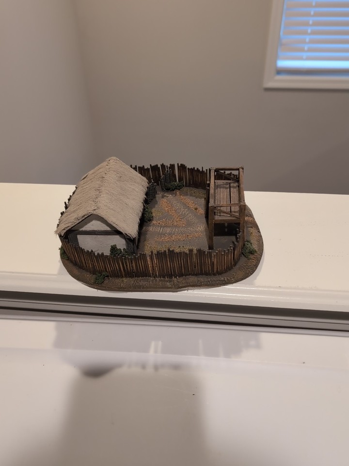 Scenery & Terrain - Miniature Wargaming Villager Hovel w/ Palisade 25 ...