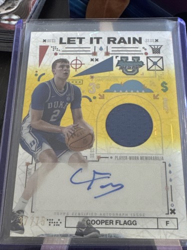 2024-25 Bowman's Best U Cooper Flagg Let It Rain Relic Auto Yellow Refractor /75 | eBay