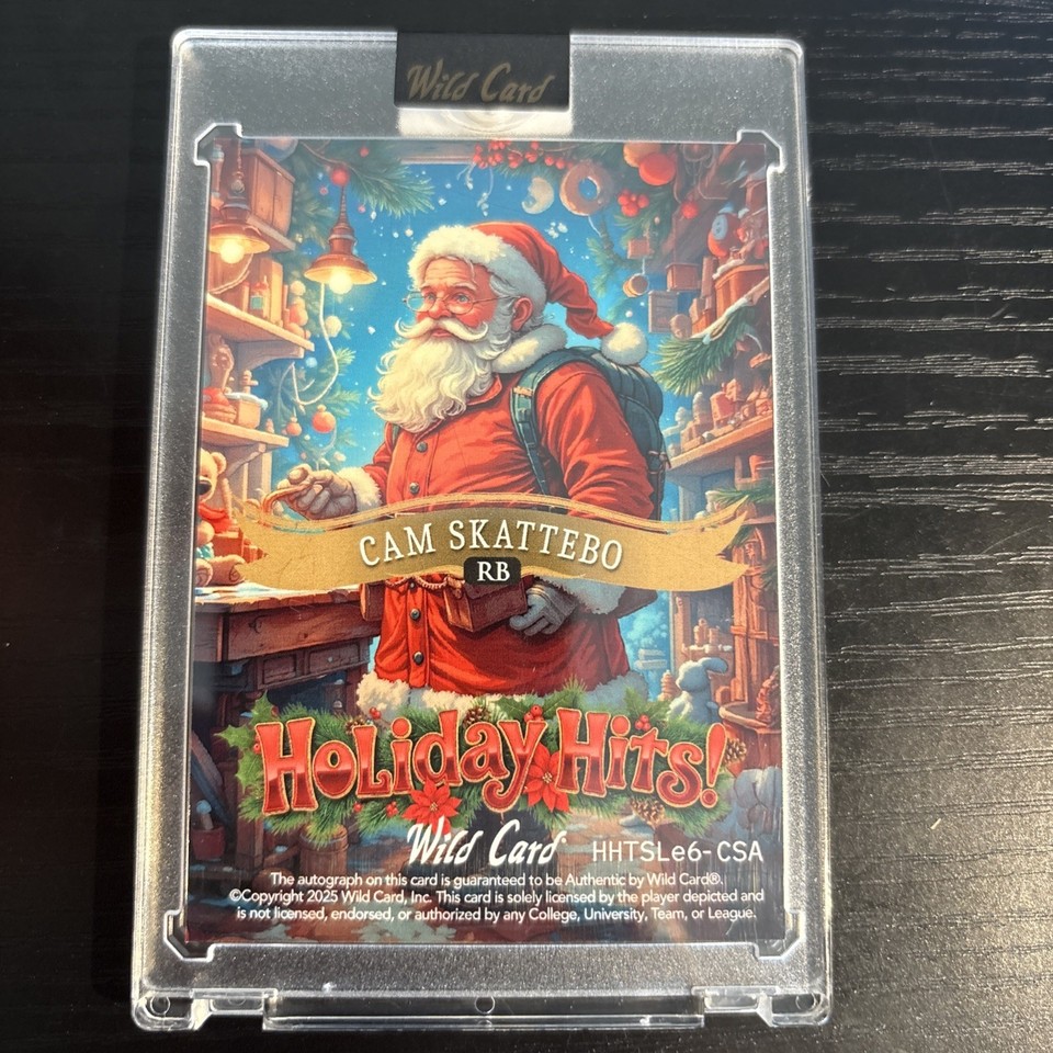 CAM SKATTEBO 2025 WILD CARD CHRISTMAS HIT RC ROOKIE AUTOGRAPH GIANTS ...