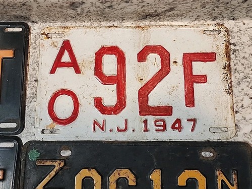 Vintage NJ License Plates 1940s 1950s & 1960s Lot Of 4 | eBay