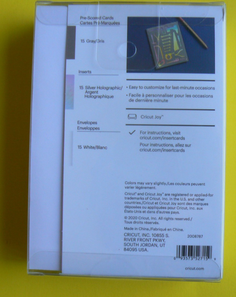 Cricut Joy - Insert Cards & Envelopes, 15 @ NEW IN BOX! Holographic ...
