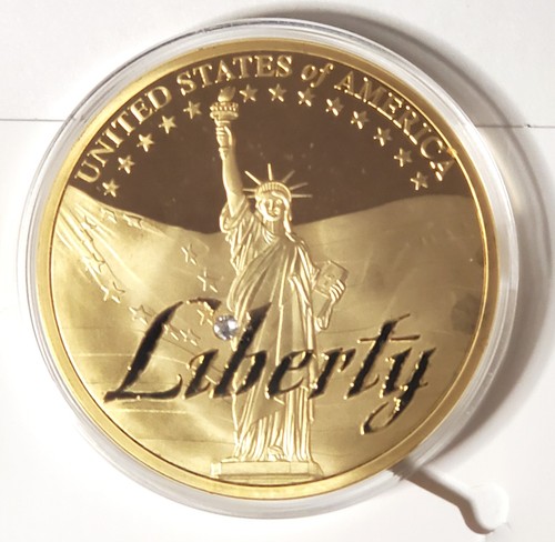 American Mint Symbols of Freedom Liberty Swarovski Crystal 70mm 130g ...