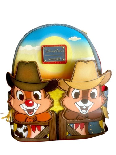 Disney Backpack Loungefly Chip and Dale Cowboys Disneyland Paris | eBay