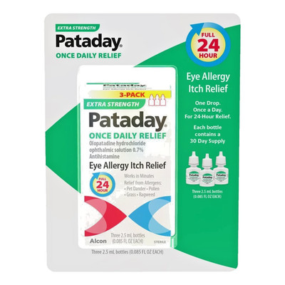 Pataday Extra Strength 3 Bottles - 90 Day Supply - Antihistamine Eye ...