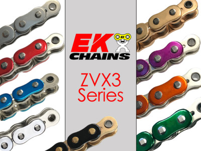 Vortex Racing EK 520 ZVX3 Rivet Chain - Fits 120 Links, Black/Gold ...