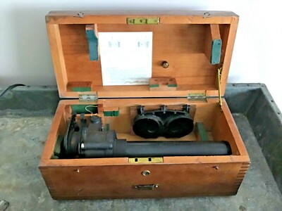 WWII ERA GUN SIGHTING TELESCOPE 7 x 50 Canadian Kodak Pat. G. 376, Box ...
