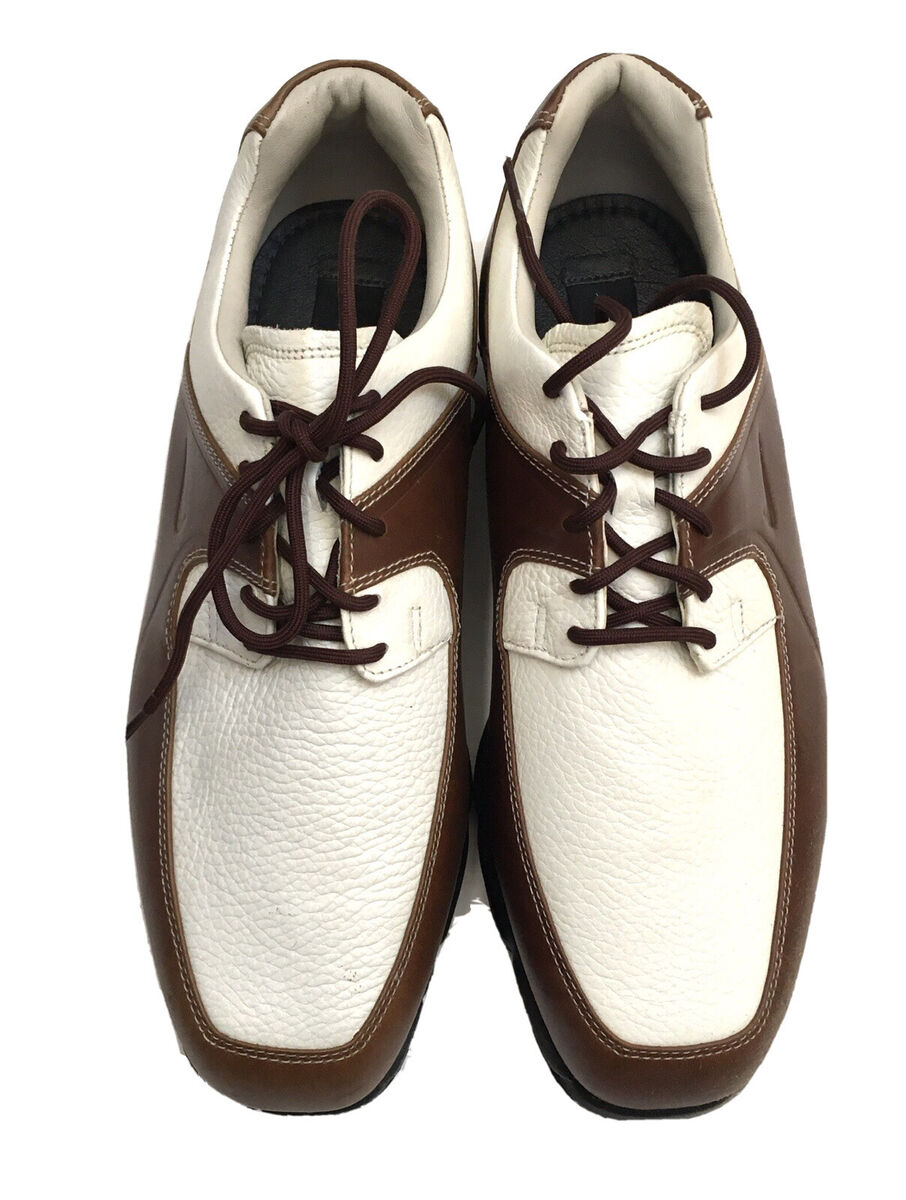 Nike Golf Men White/Brown Air Tour Spectator Golf Cleats Nike Golf Men White/Brown Air Tour Spectator Golf Cleats