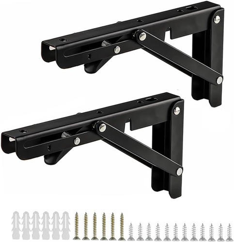 Folding Shelf Brackets 8 Inch, 2Pack Folding Drop-Leaf Table Worktop ...