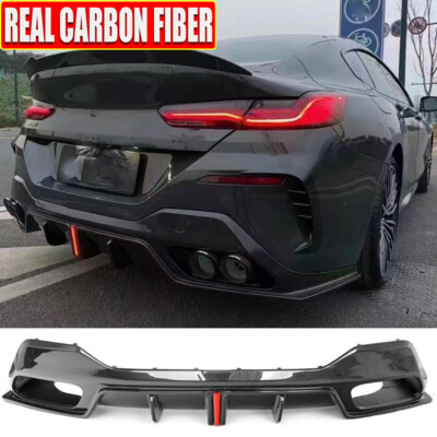Fit For BMW 8 Series G16 840i M-Sport Sedan REAL CARBON Rear Bumper ...