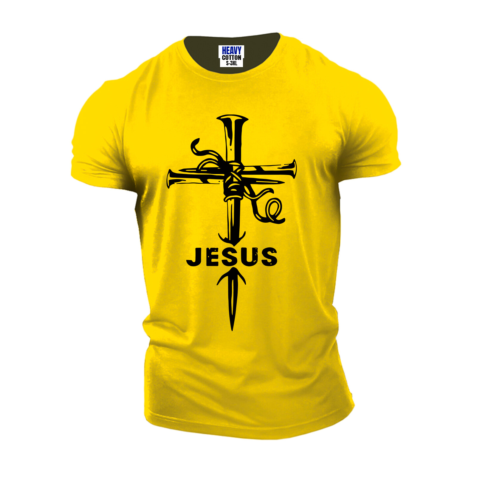 Christianity Jesus Cross Men's T-Shirt Religious Church Bible USA Gift ...
